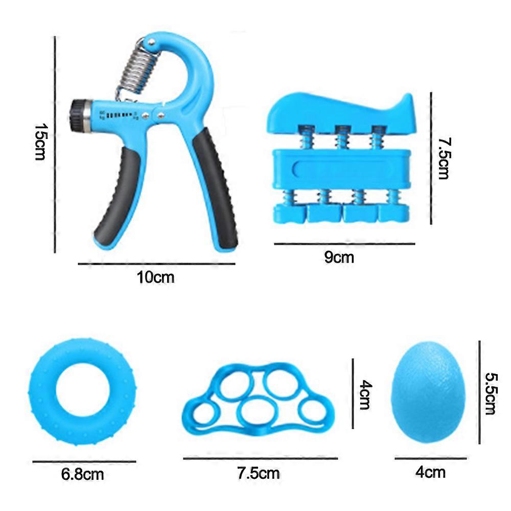 Hand Grip Strengthener Kit, 5 Pack Grip Strength Trainer Set, Hand ...