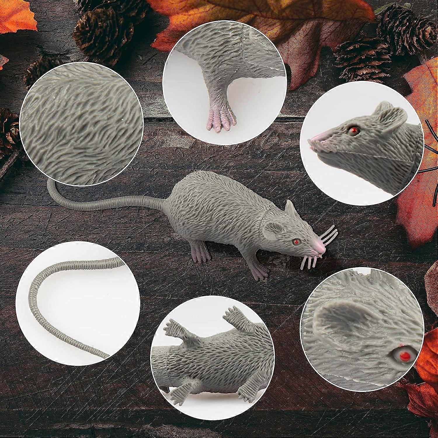 3pcs Plastic Realistic Mouse Fake Mouse, Halloween Trick Prank Props ...