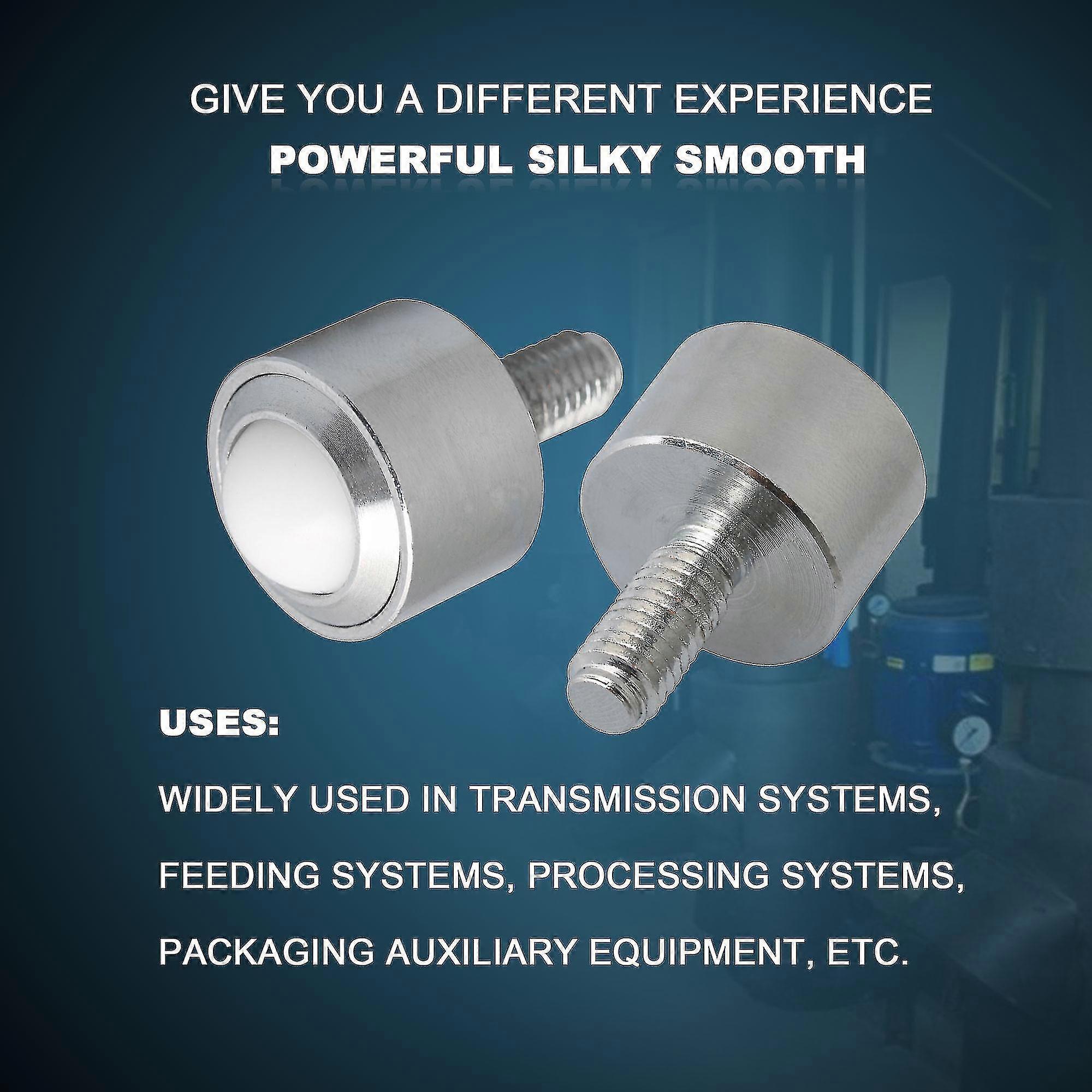 4x Nylon Rolling Ball Steel Transfer Bearing Caster 0.59inch 99lbs ...