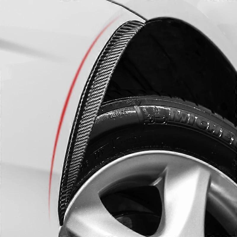 Carbon Fiber Rubber Car Wheel Eyebrow Universal Protector Trim Fender ...