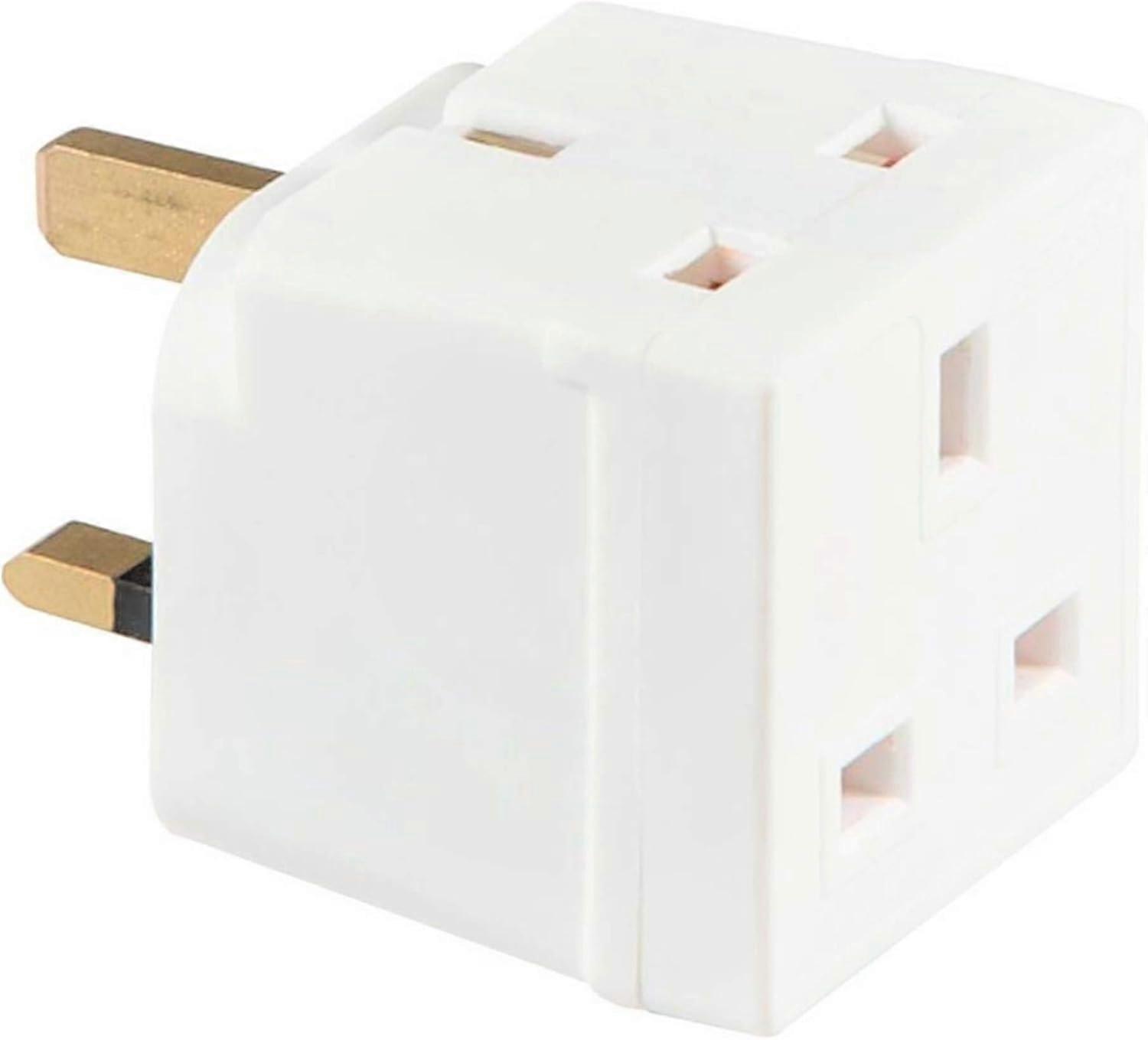3 Way Triple Plug Adaptor - Multi Plugs Extension Sockets Adapter - UK ...