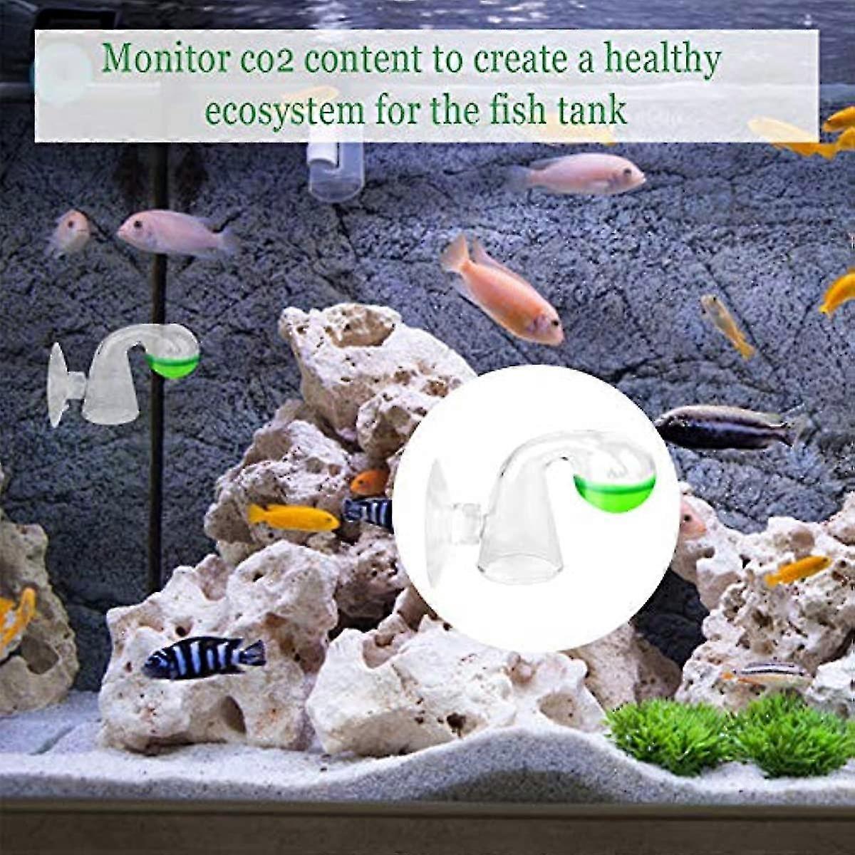 2 Pack Co2 Drop Checker Aquarium Co2 Tester Monitor With 15ml Co2 ...