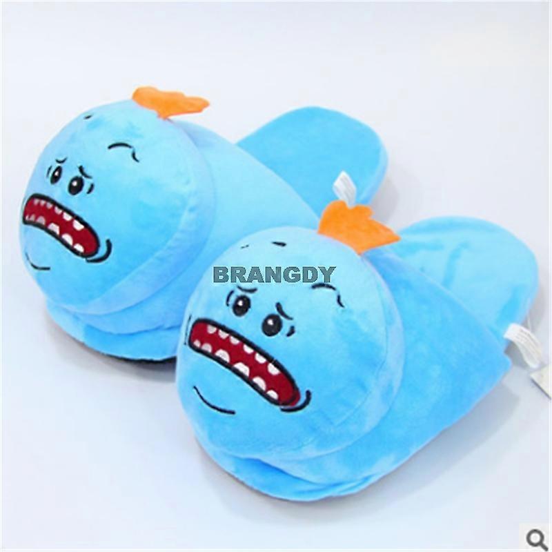 28cm Rick Pickle Rick Skellington Soft Plush Slippers Hot Bedroom Shoes ...