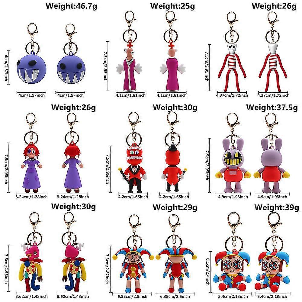 The Amazing Digital Circus Keychain 3d Anime Jax Pomni Cute Cartoon ...