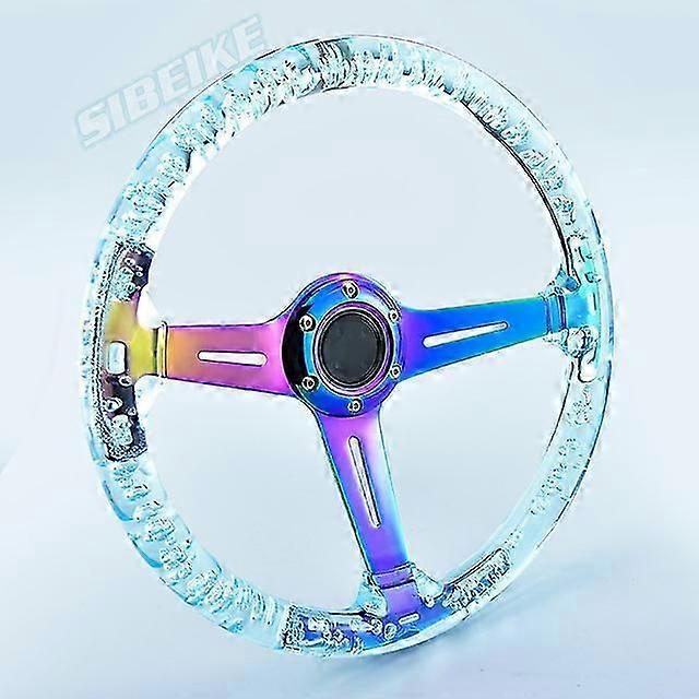 Universal Transparent White Acrylic Dimple Steering Wheel Sport Neo ...