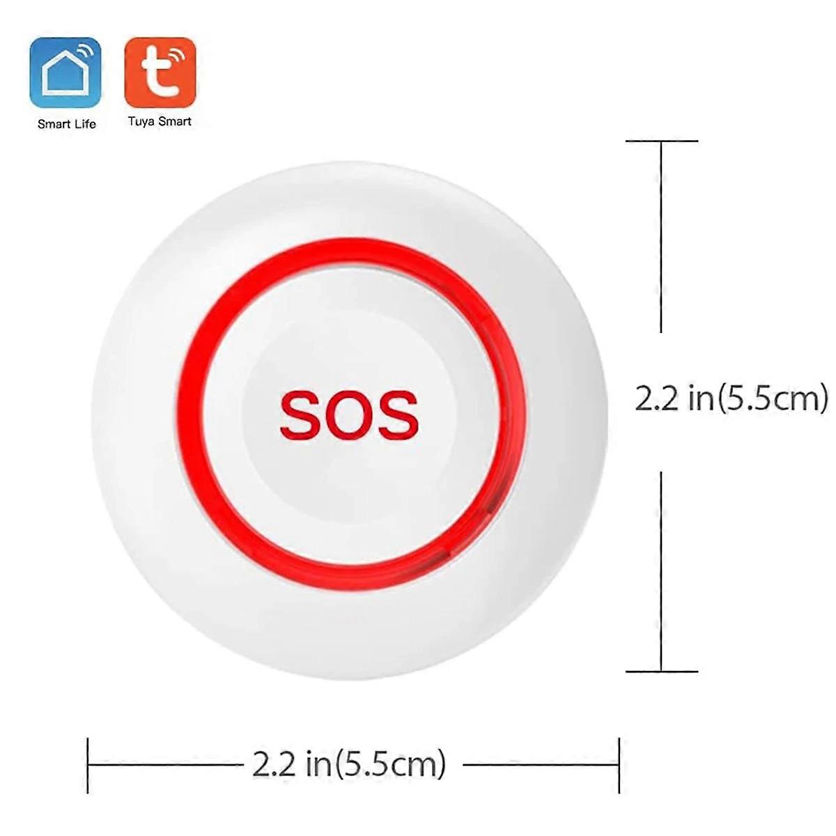 WiFi SOS Alarm Button Battery Rechargeable Elderly Smart Emergency ...