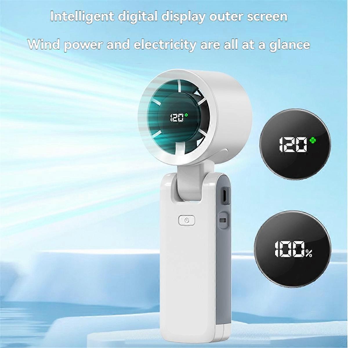 Foldable Handheld Fan 120 Speed Wind Personal Fans Mini Turbo Fans USB ...