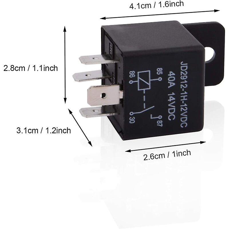 4-Pin Car Relay 40 Amp Spst 12v, Model No.: JD2912-1H-12VDC 40A 14VDC ...