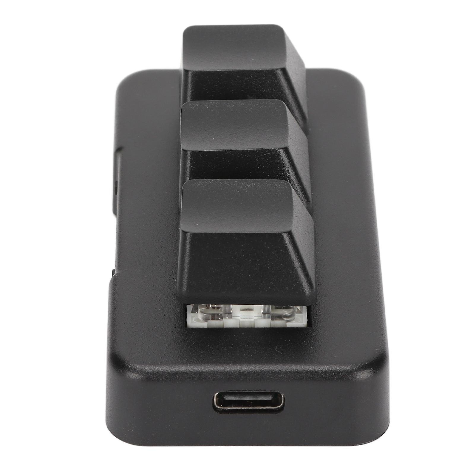 Mini Keyboard,3 Keys Keyboard RGB Wireless Keyboard Macro Keyboard ...