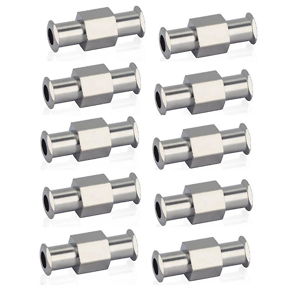 10pcs Coupler Luer Syringe Connector Metal Double Joints Luer Lock ...
