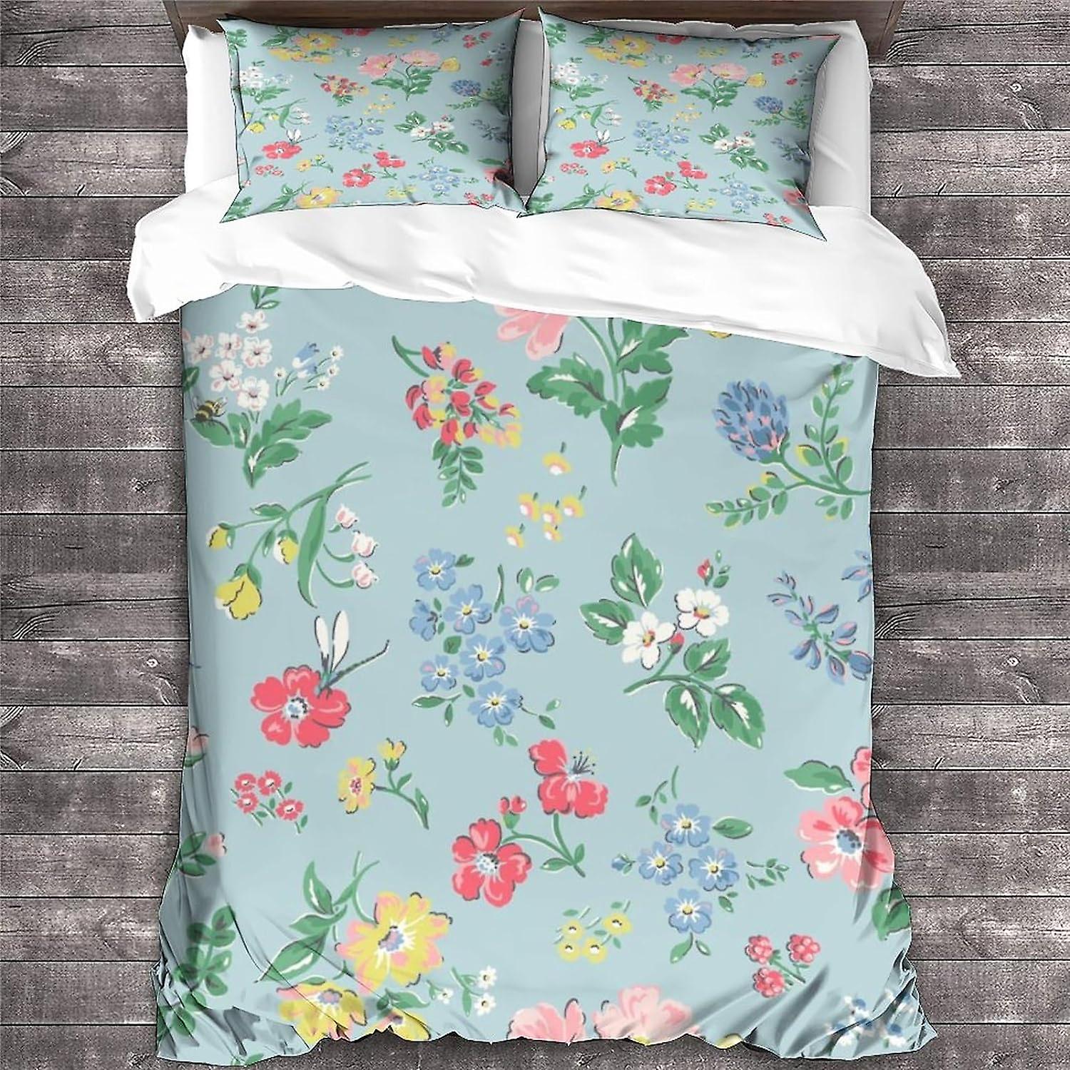 losolese English Vintage 3 Piece Set, 3D Printed Bedding, Pillowcase ...