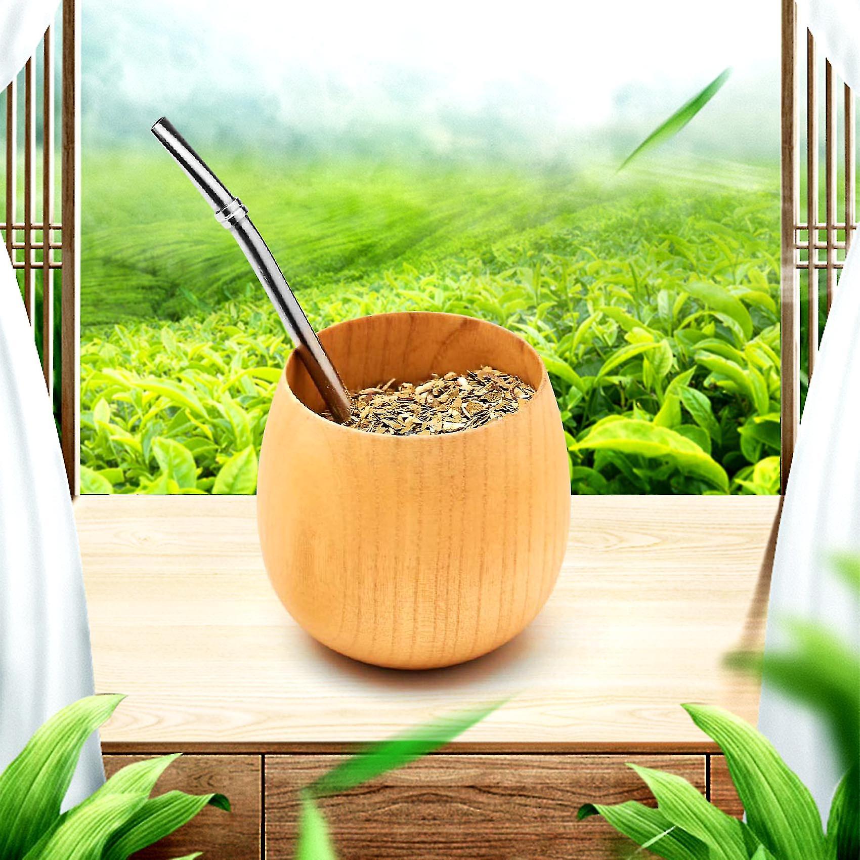 Wooden Yerba Mate Tea Set Handmade Natural Wood Coffee Water Mate Cup ...