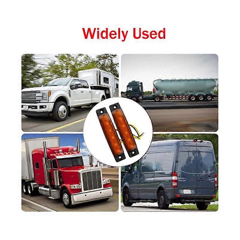 10st LED-sidomarkeringsljus, 12V främre bakre LED-markeringsljusindikator sidomarkeringsljus för ...