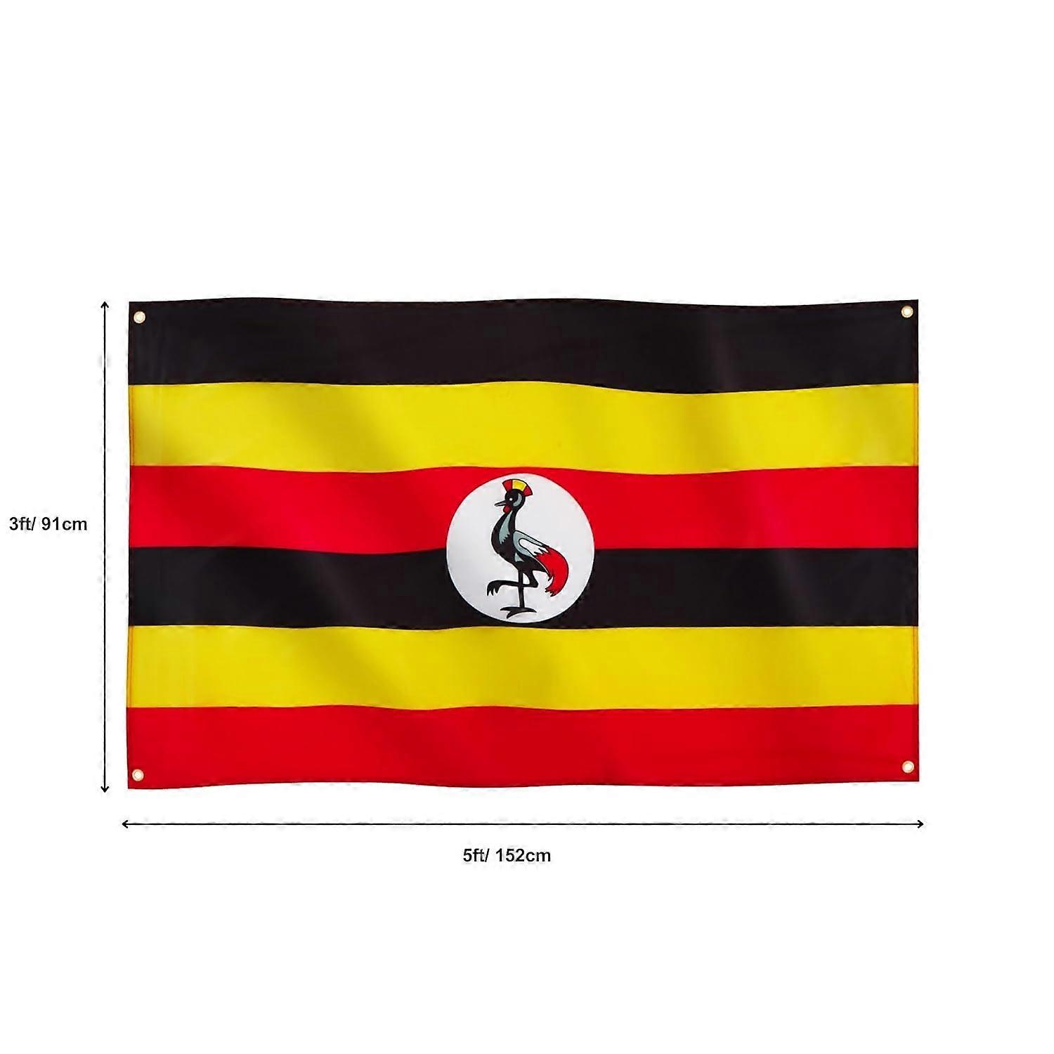 Uganda Flag,Eyelet In Every Corner, Ugandan Flag, Grey Crowned Crane ...
