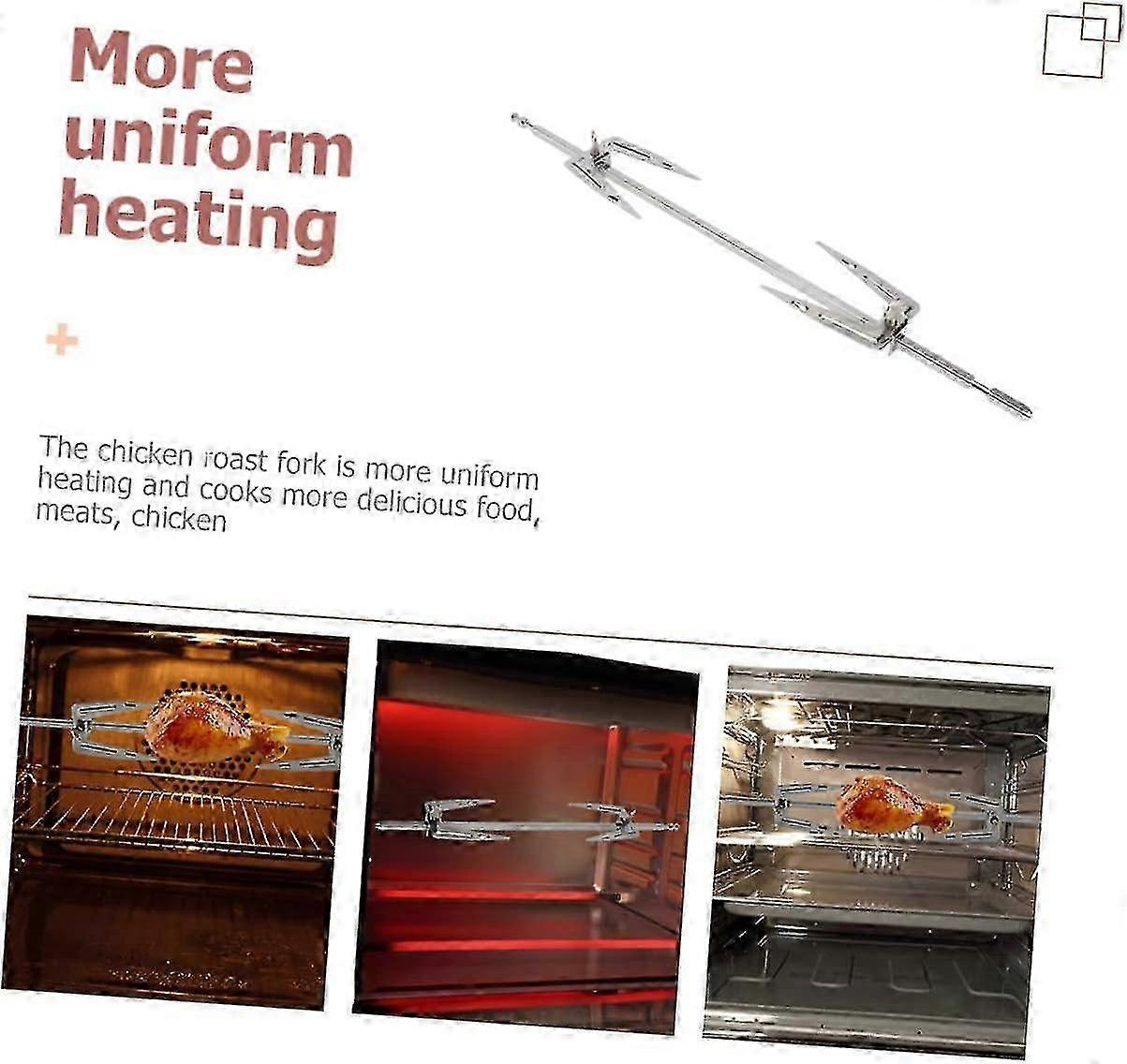 Chicken Rack Rotisserie Skewer Set - Stainless Steel Barbecue Tool with ...