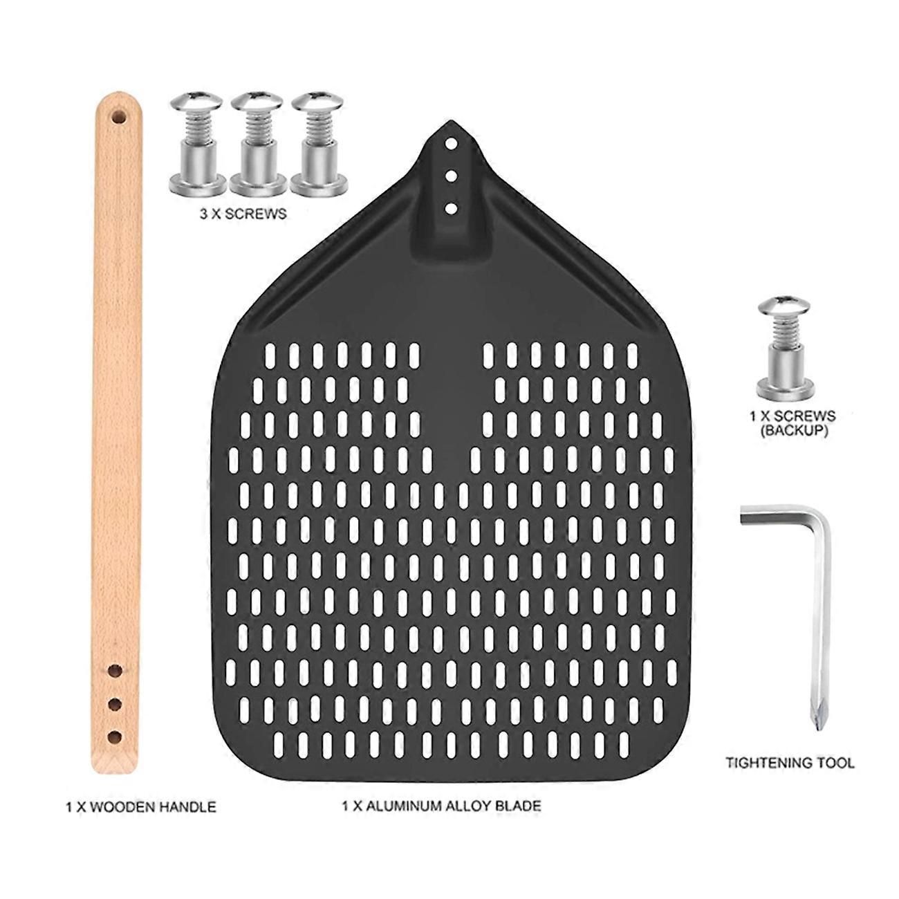 Pizza Peel,Perforated Pizza Shovel,Rectangular Pizza Turning Spatula ...