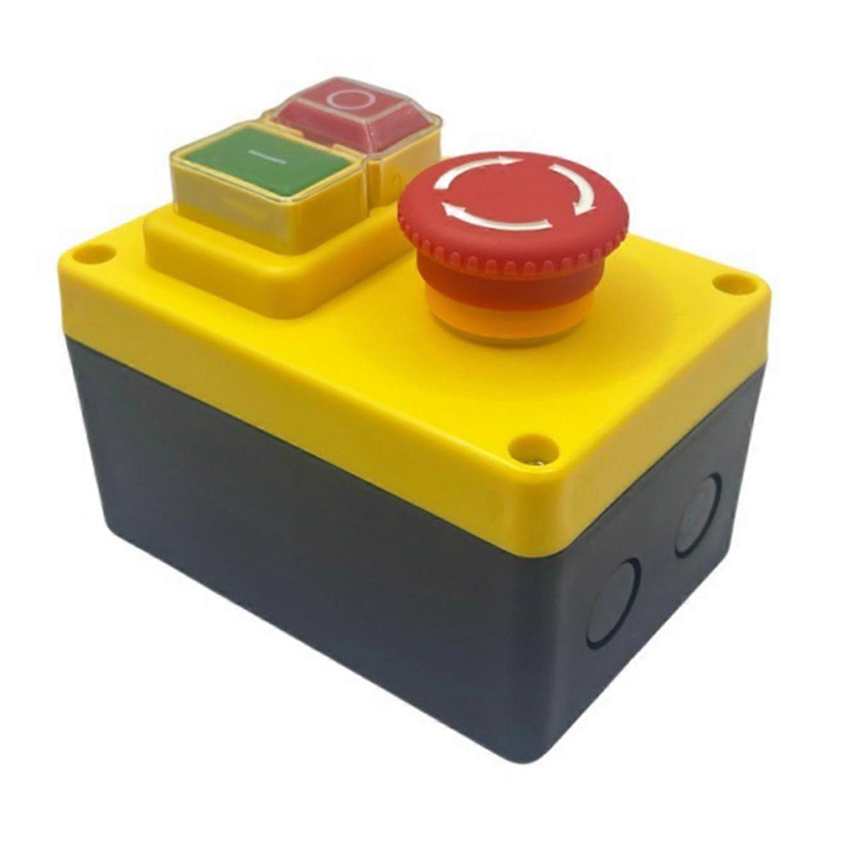 KJD17D 250V 16A Electromagnetic Push Button Switch Emergency Stop ...