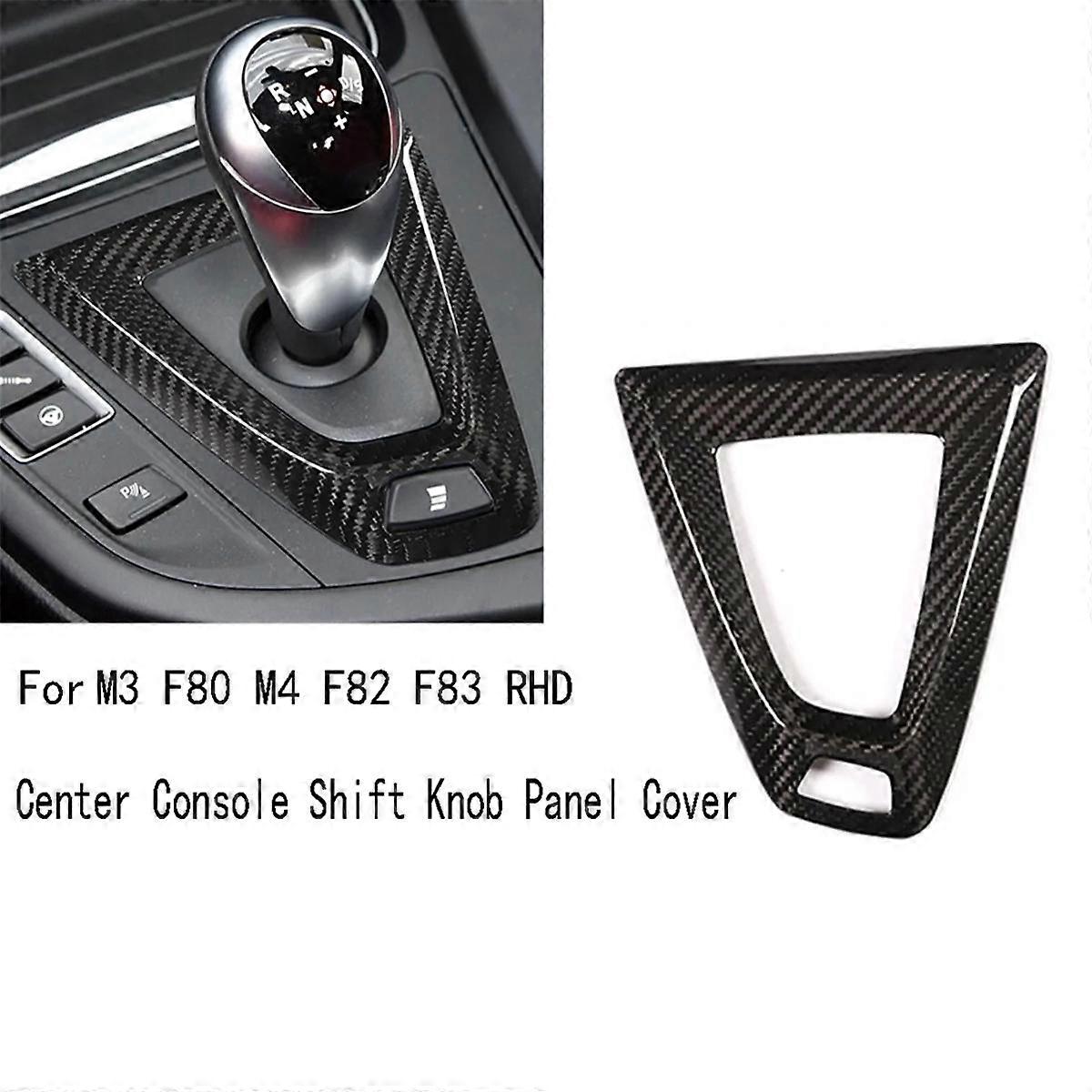 Carbon Fiber Car Center Console Shift Knob Panel Cover for M3 F80 F82 ...