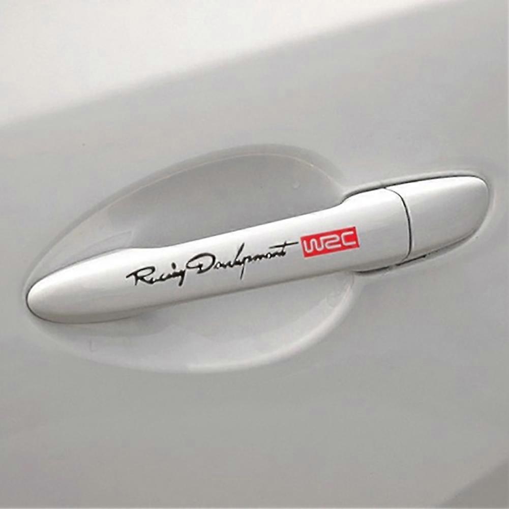 4Pcs Car Handle Stickers WRC Rally Racing Stripe Car Decals Vinyl JDM ...