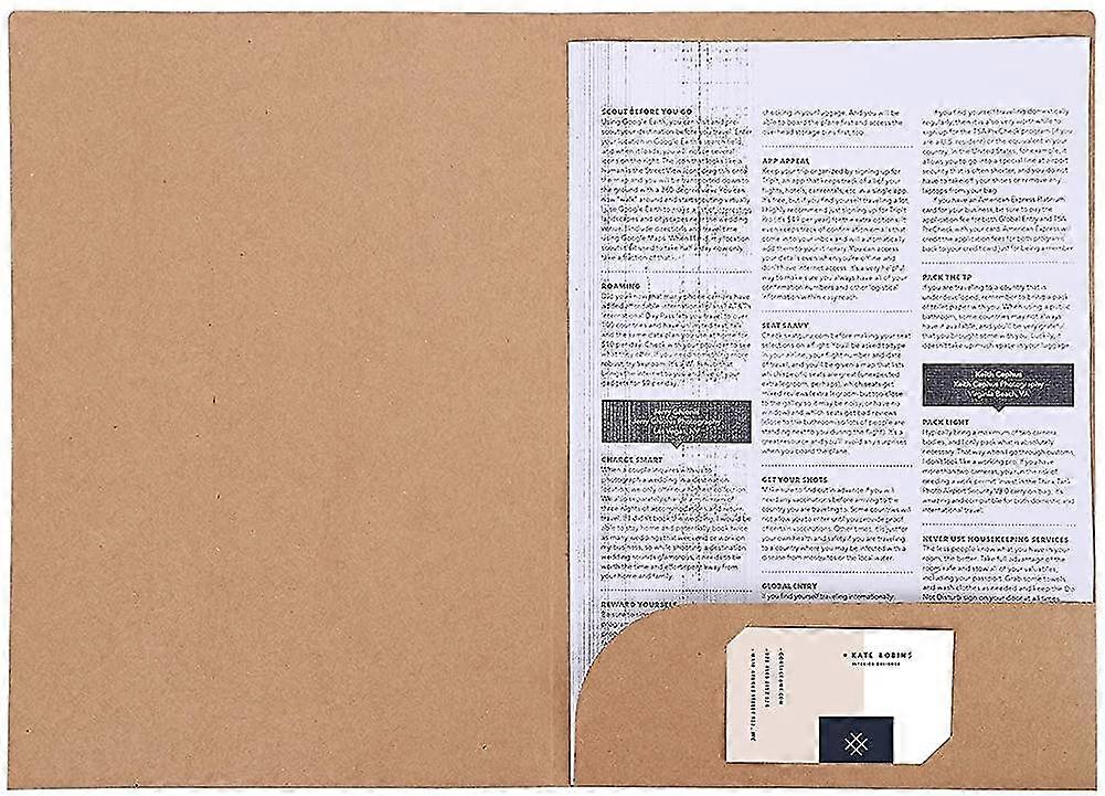 10 Pack Cardboard Folder With Flap A4 Kraft Paper Liners Insert File ...