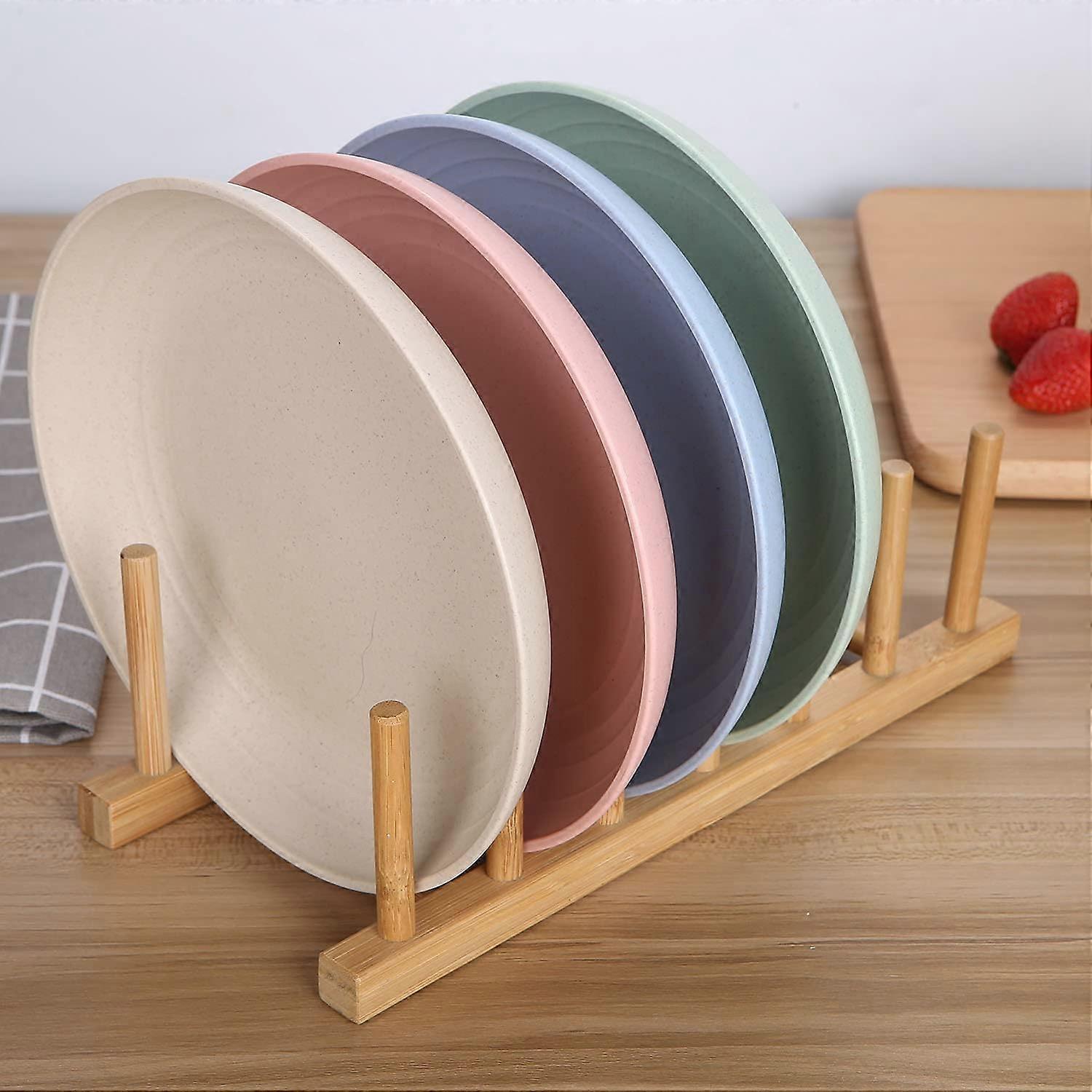 7.8 inch non-breaking wheat straw tray-reusable plate set-dishwasher ...