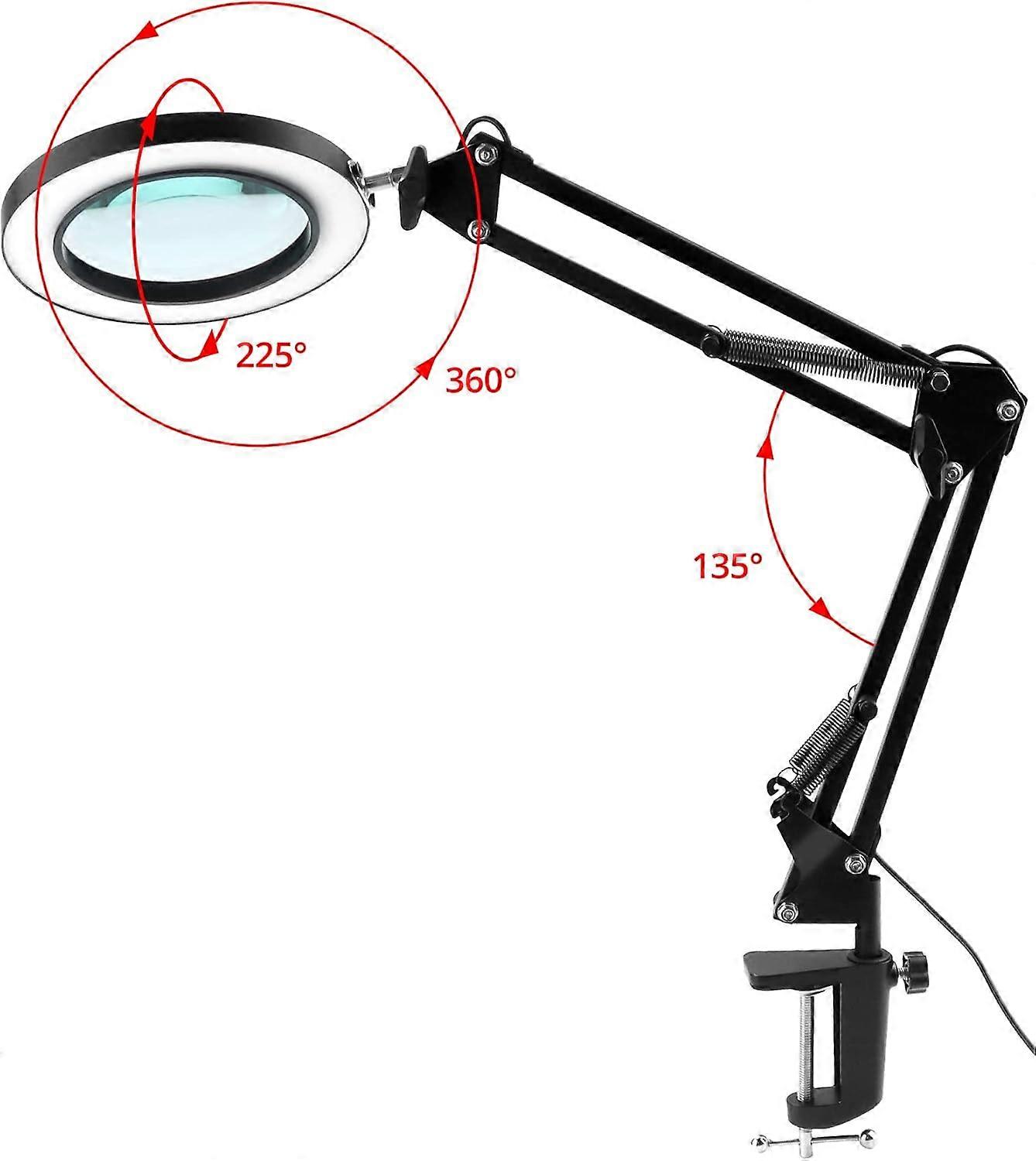 Magnifying Lamp with Clamp & Base, 10X Magnifier Lamps, 3 Color Modes ...