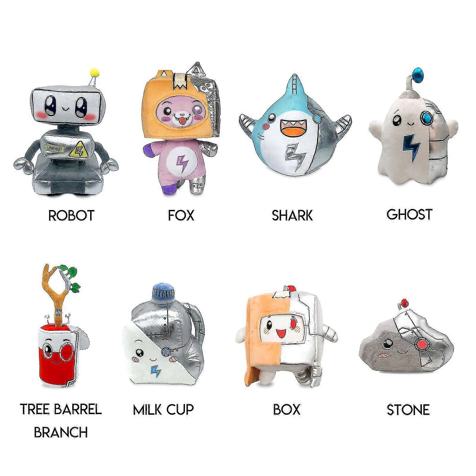 Lankybox Thicc Shark Cyborg Plush Boxy Plush Toy Foxy Boxy Shark Plush ...