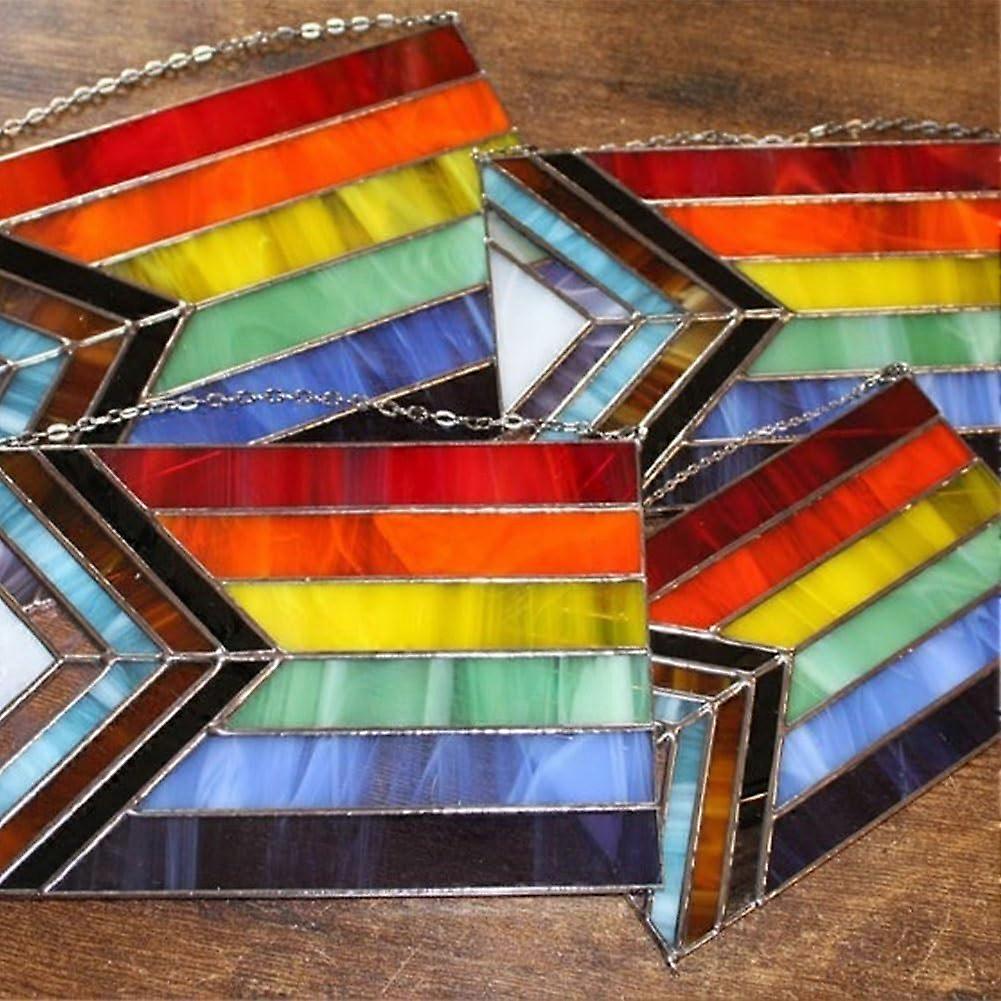 Progress Pride Stained Glass Flag, Pride Flag Suncatcher for Windows ...