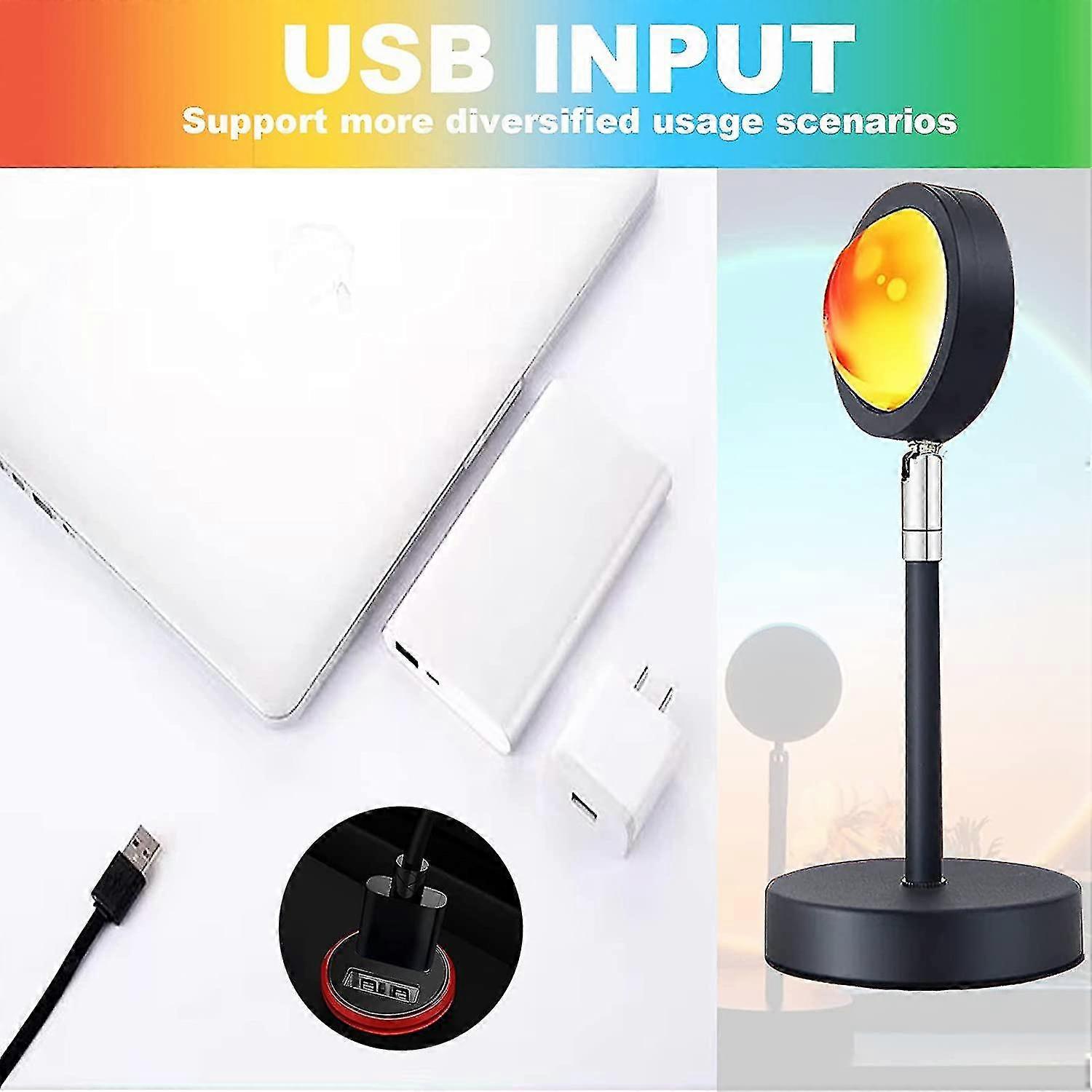 Sunset Lamp, Home Decor Projector Light With 16 Colors 4 Modes, Color ...