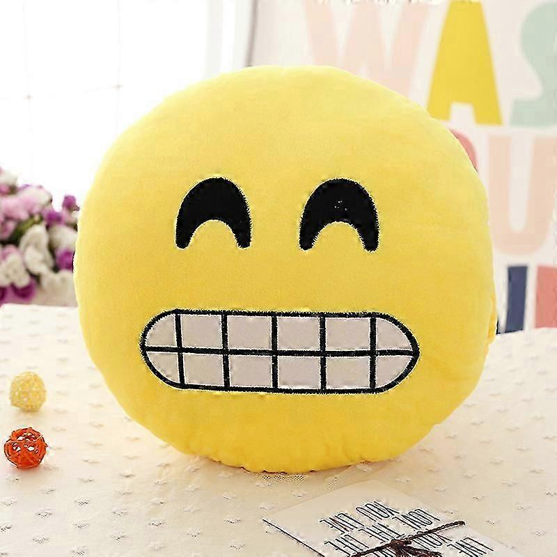 32CM Cute Kawaii Emoticons Round Plush Pillow Soft and Creative Gift ...