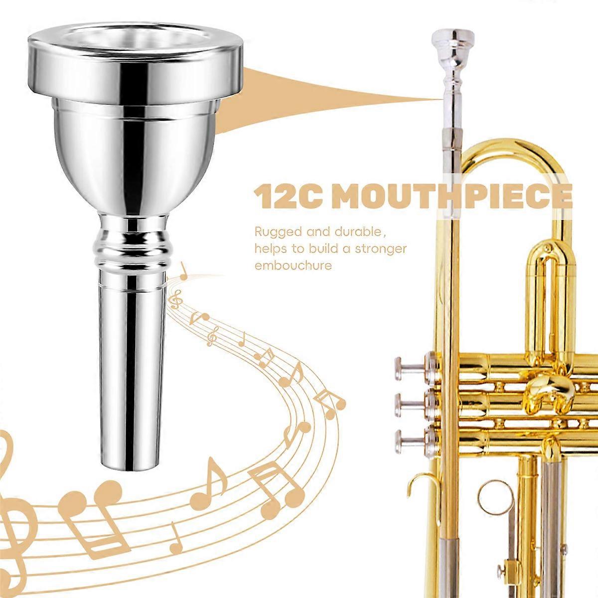 12C Small Shank Trombone Silver Mouthpiece | Fruugo UK