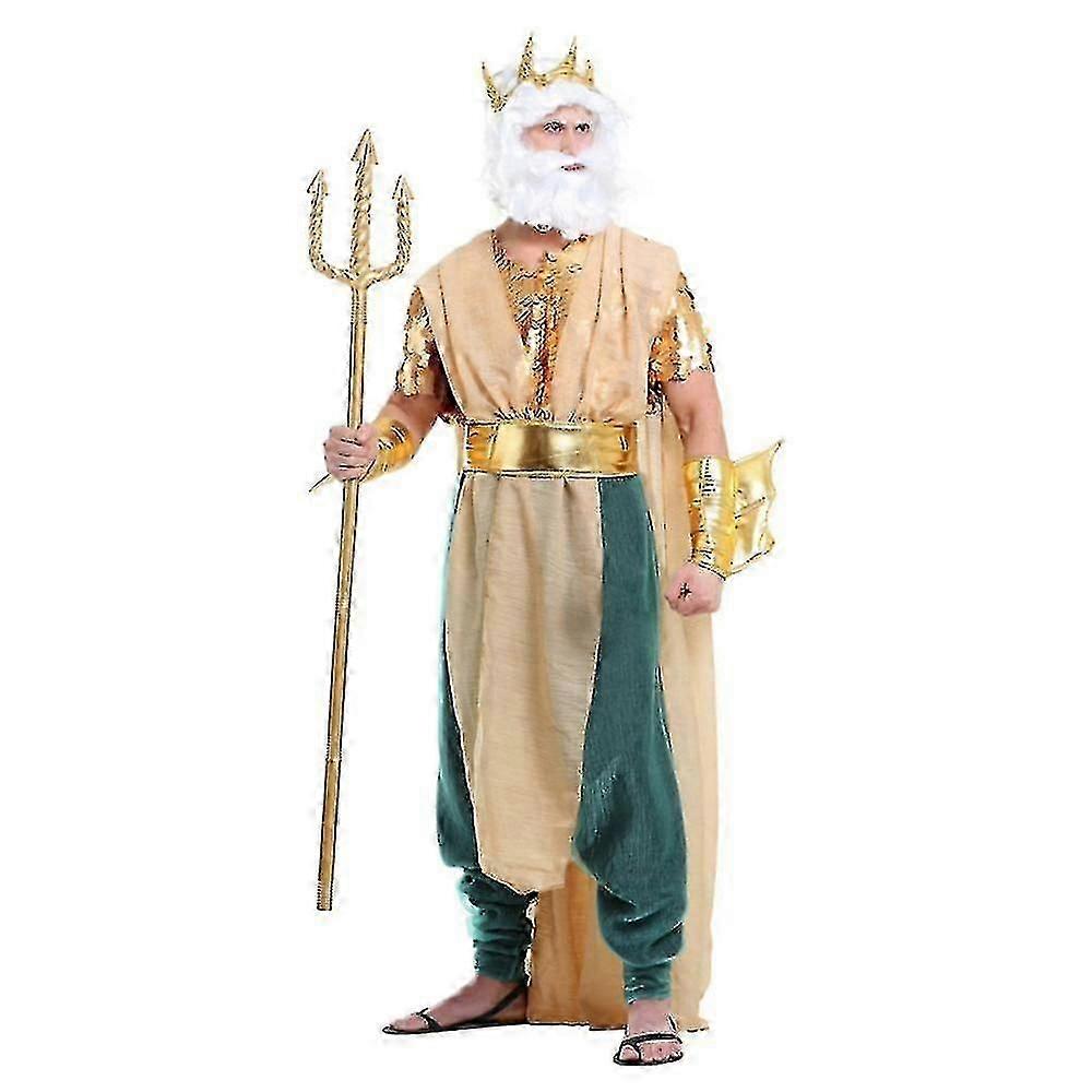 Carnival Sea Mermaid Costume Men Sexy Poseidon Fancy Dress Halloween ...