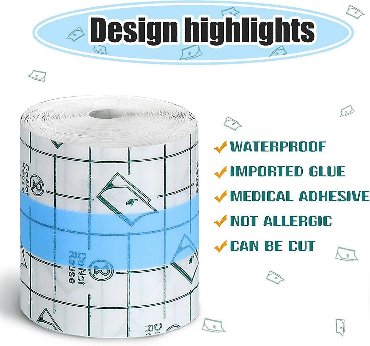 Waterproof Transparent Bandage 6 cm x 10 m, Self-Adhesive Medical ...