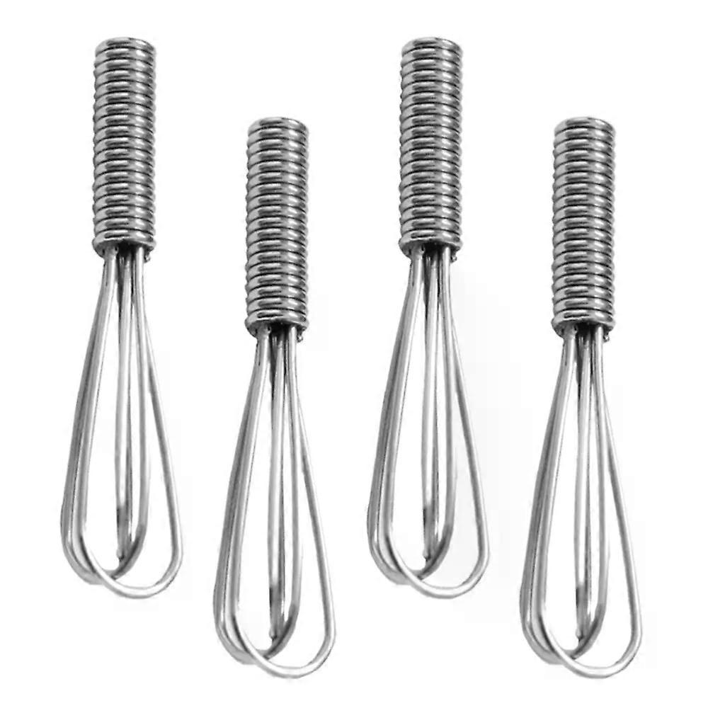 4 Pcs, Miniature Egg Whisk, Small Stainless Steel Food Toy for ...