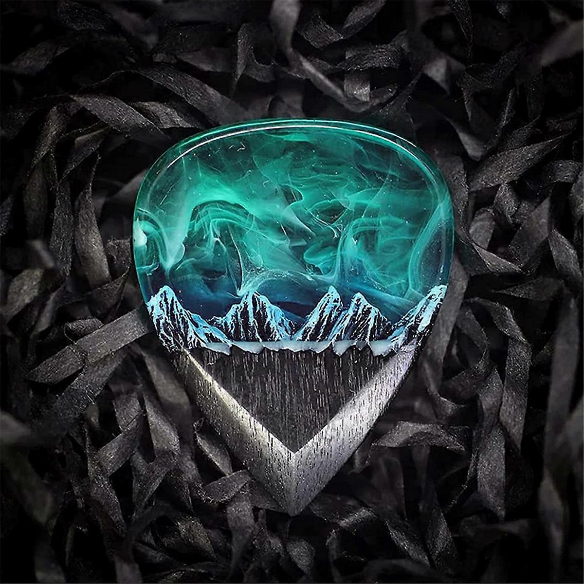 Guitar Touch Luminous Pick Epoxy Resin Guitar Pick Northern Lights ...