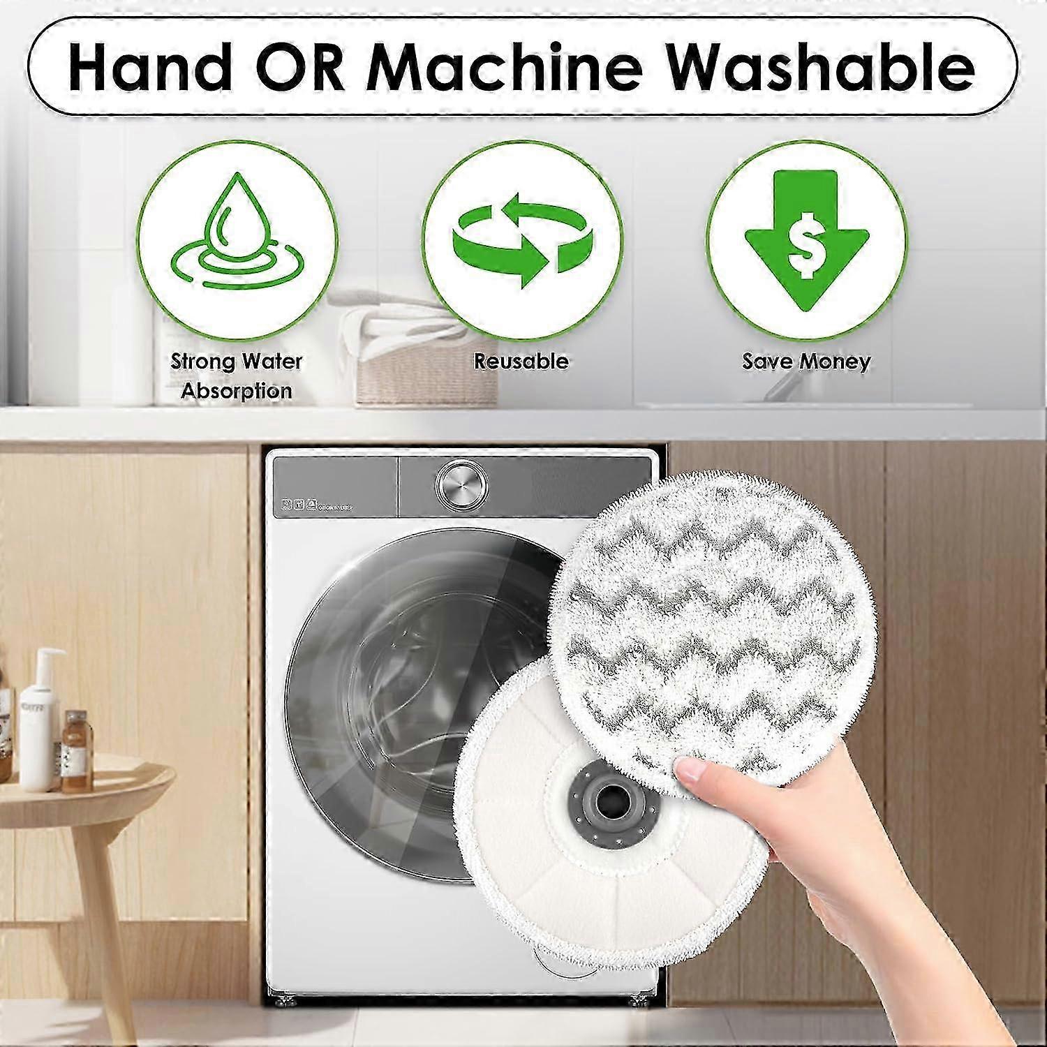 25-26 (8 Pack) 3897A Replacement Mop Pads Compatible Bissell with ...