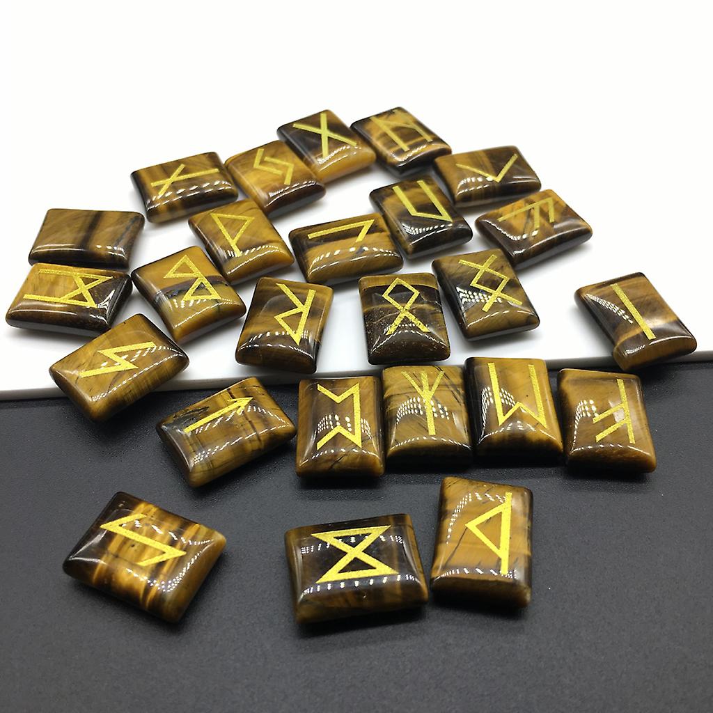 25Pcs Amorphous Gemstone Runes Alphabet Engraved Rune Crystal ...