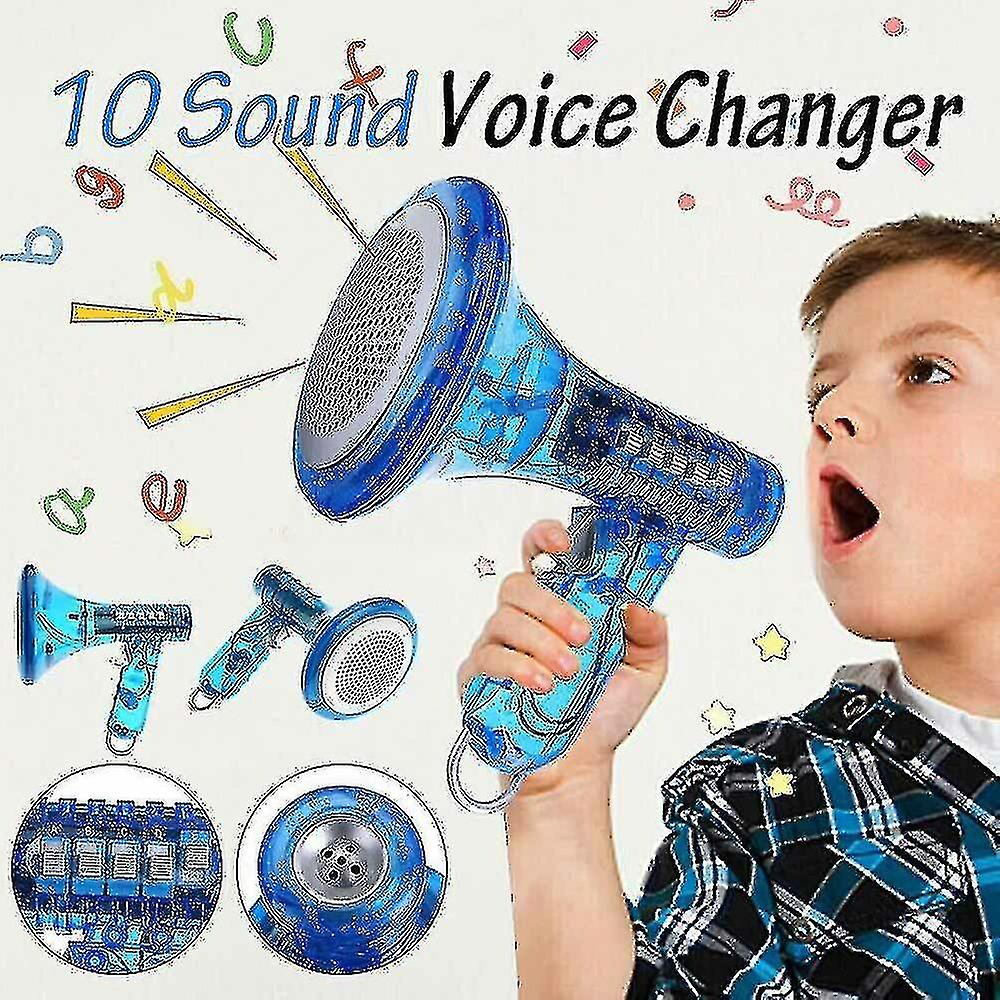 Kids Voice Changer Robot Megaphone Amplifier 10 Sound Effects Led T ...
