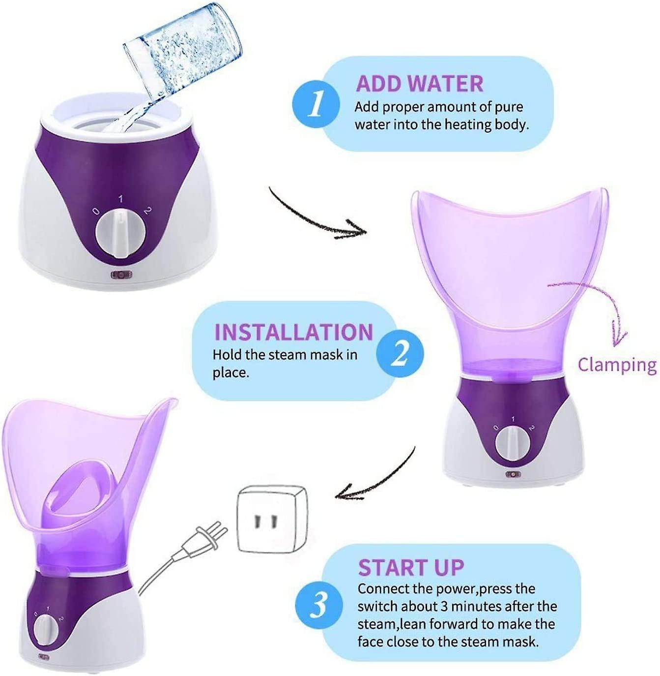 Facial Face Steamer Deep Cleanser Mist Steam Sprayer Spa Skin Vaporizer ...