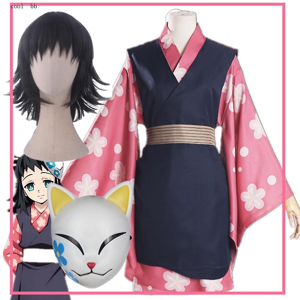 Aldult Kids Anime Demon Slayer Kimetsu No Yaiba Makomo Cosplay Costumes ...
