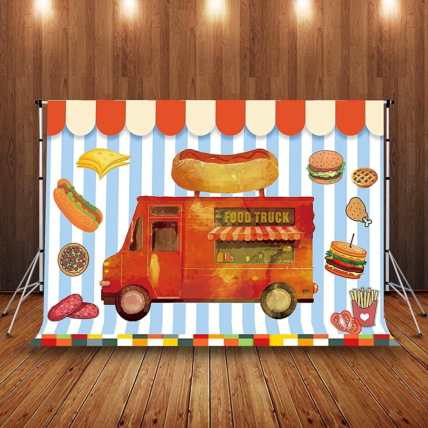Food Truck Photography Backdrop Pizza Shop Theme Photo Background Hot ...