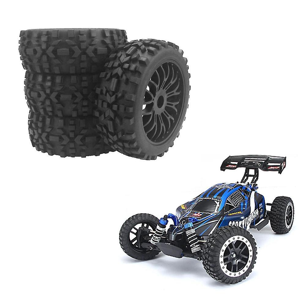 4pc Rc Buggy Wheels And Tyres With Hex 17mm Wheels Rims 1/8 Scale Off ...
