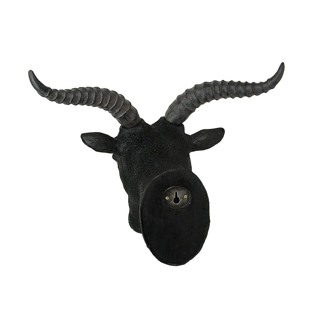 6-Inch High Black Finish Baphomet Goat Head Bust Resin Wall Sculpture ...