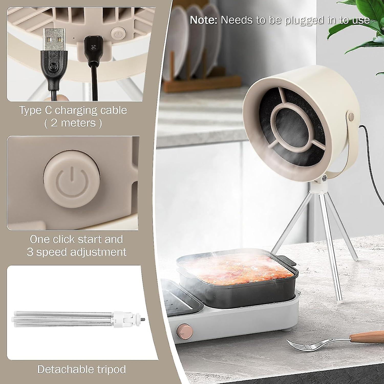 Portable Range Hood, Desktop Range Hood With 3 Speed Exhaust Fan, Low ...