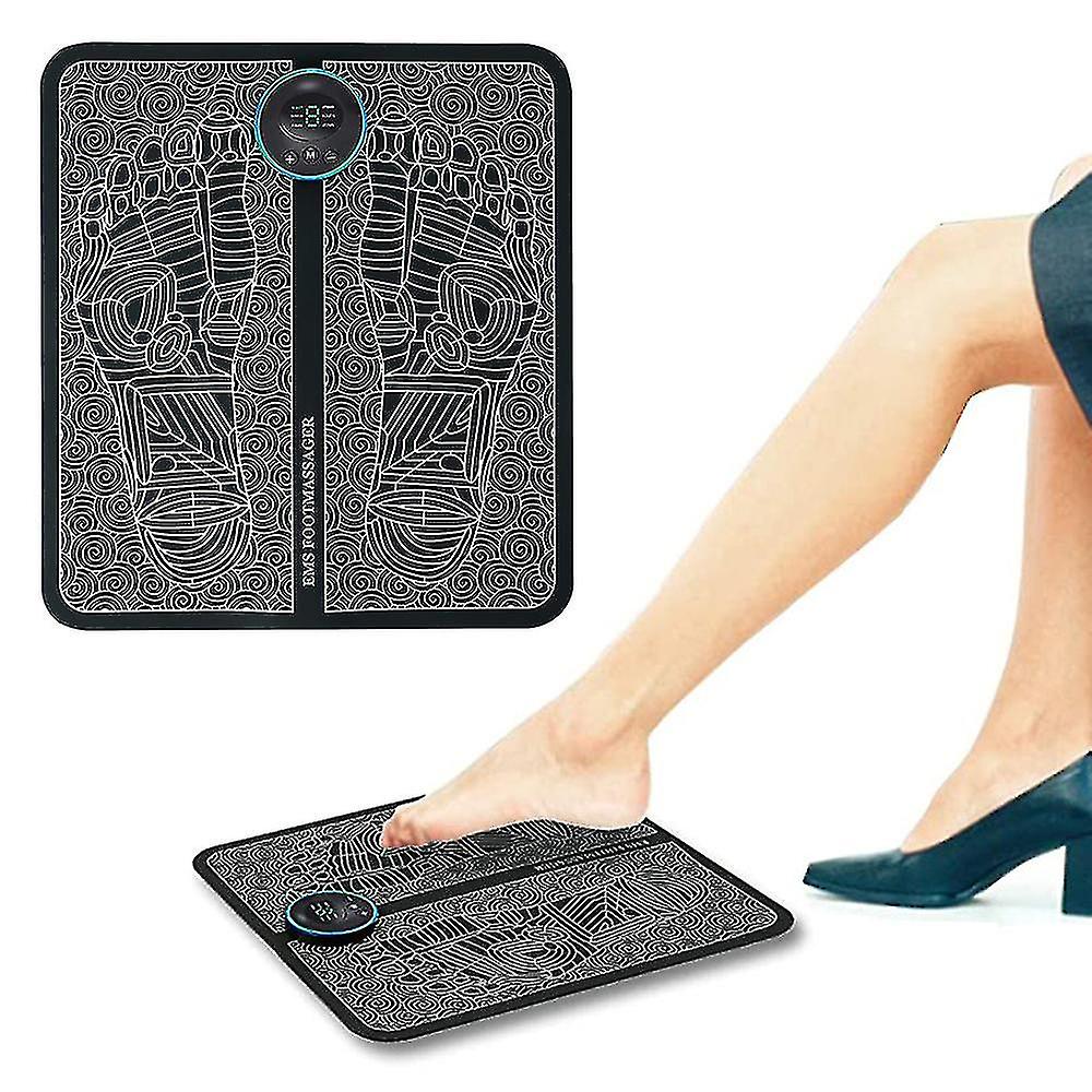 Electric Foot Massager With Ems Feet Cushion - 6 Pulse Modes, 8 ...