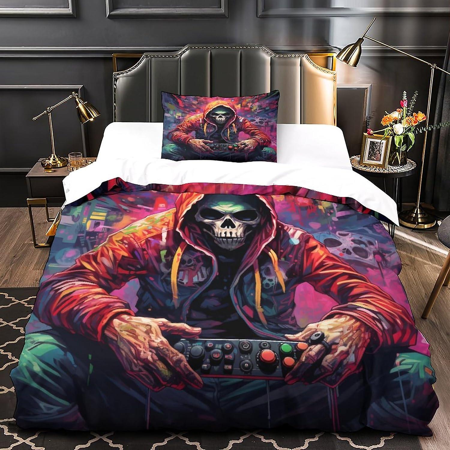3D Human Skeleton Duvet Cover Stitch Bedding Street Style Printing ...
