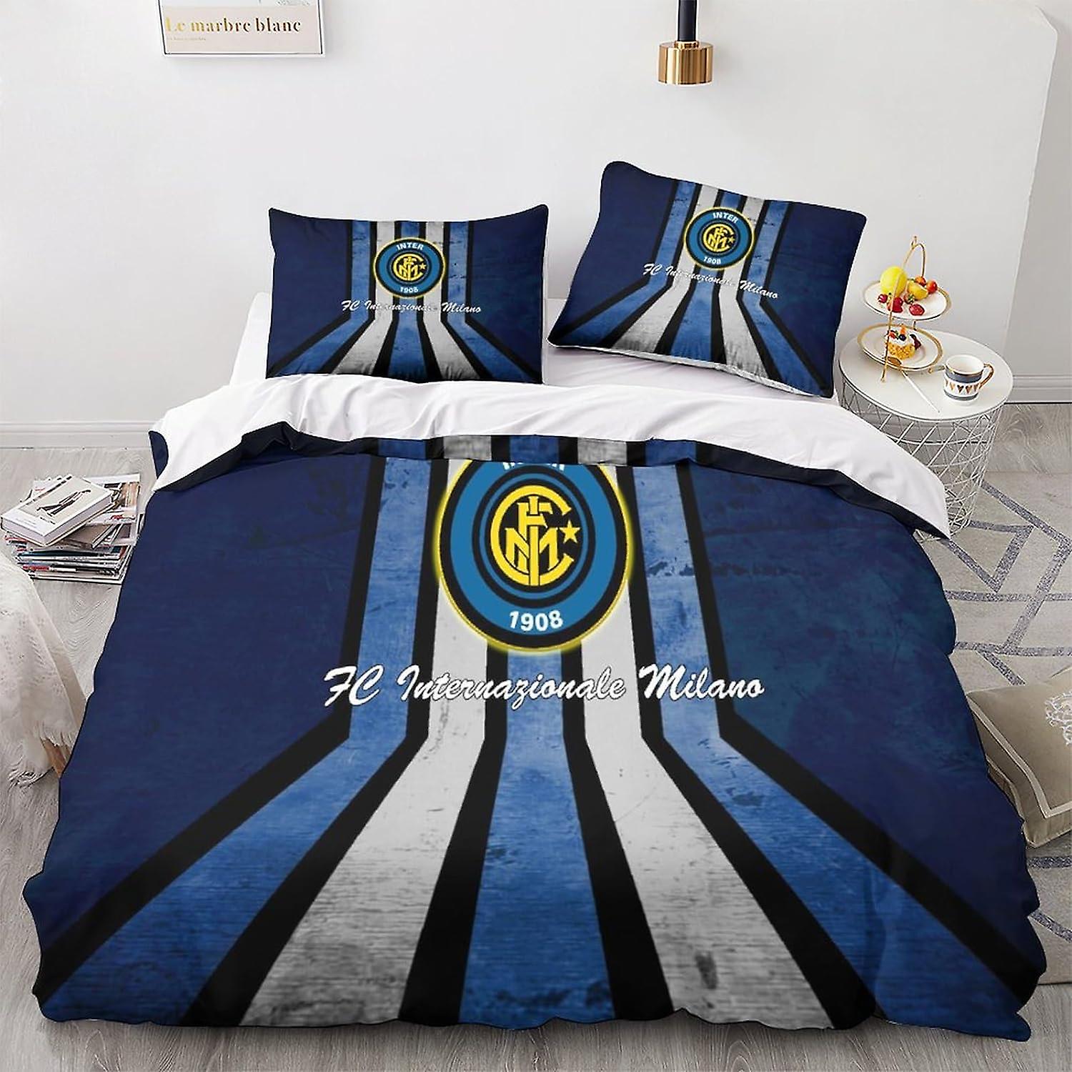 HOUKIG Inter Milan - 3D Duvet Cover, Cotton Bedding Set, Easy Care Printed Duvet Cover And ...