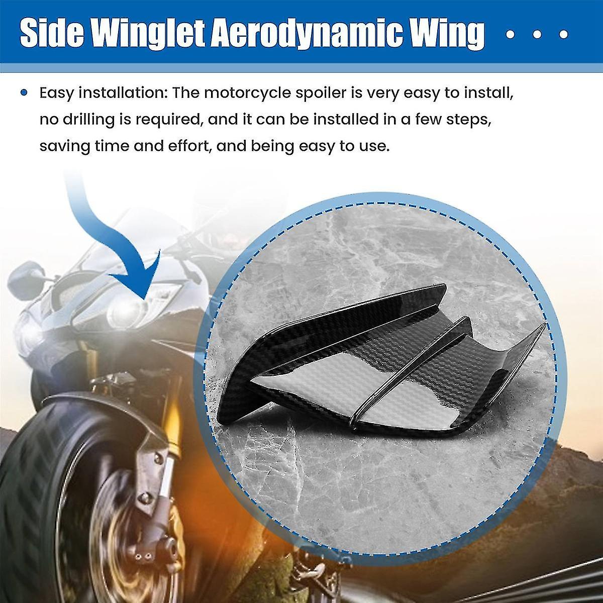 Motorcycle Fairing Side Winglet Aerodynamic Wing Deflector Spoiler For ...