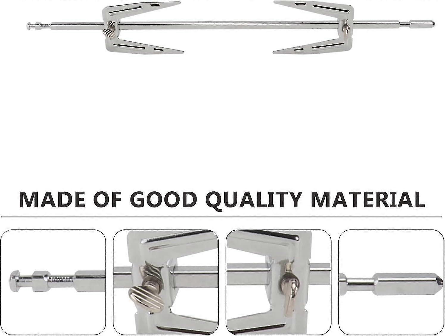 Stainless Steel Grill Rotisserie Forks Meat Spit Rods Barbecue Rotating ...