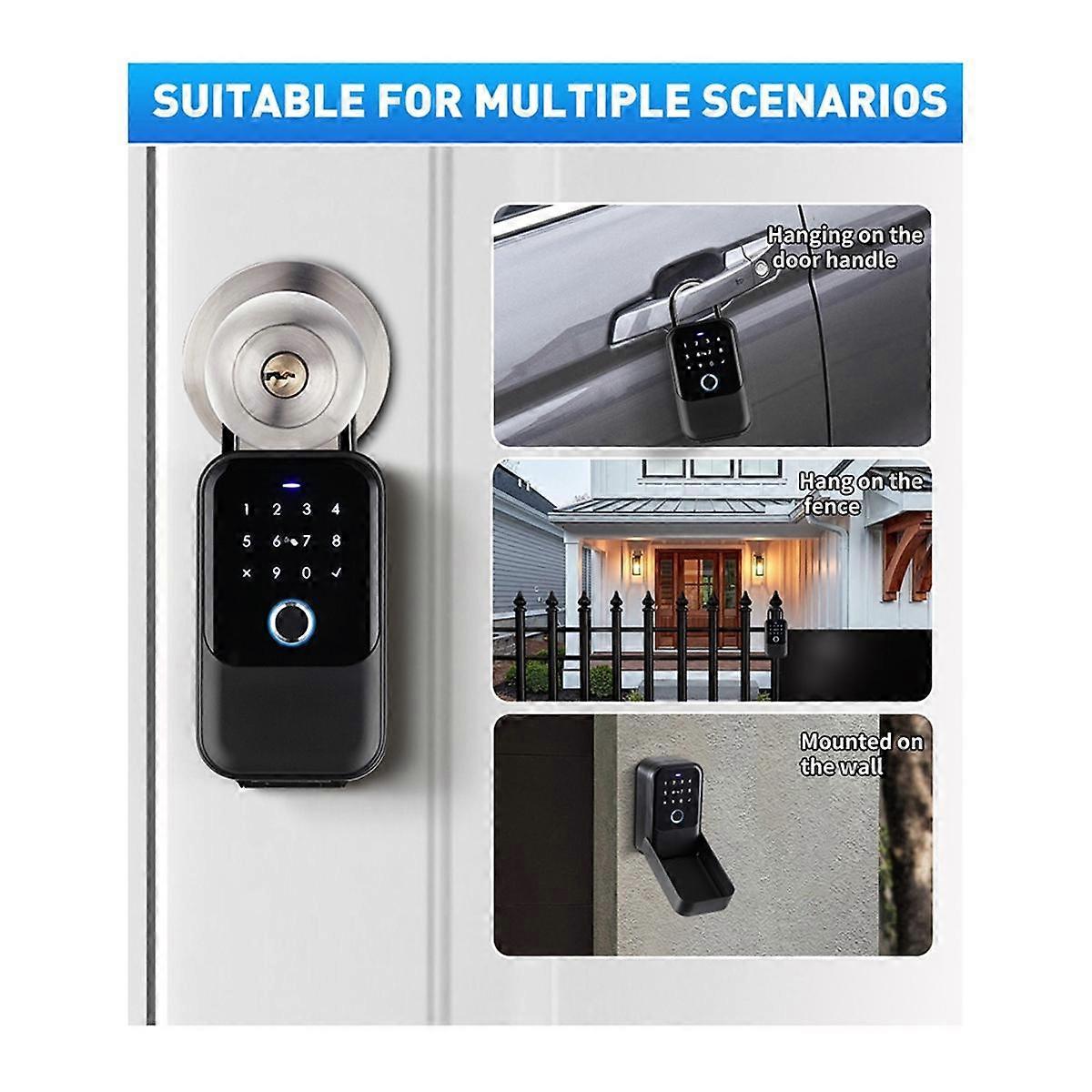 Waterproof Cover Safe Tuya Code Fingerprint Bluetooth Wifi Smart Key ...